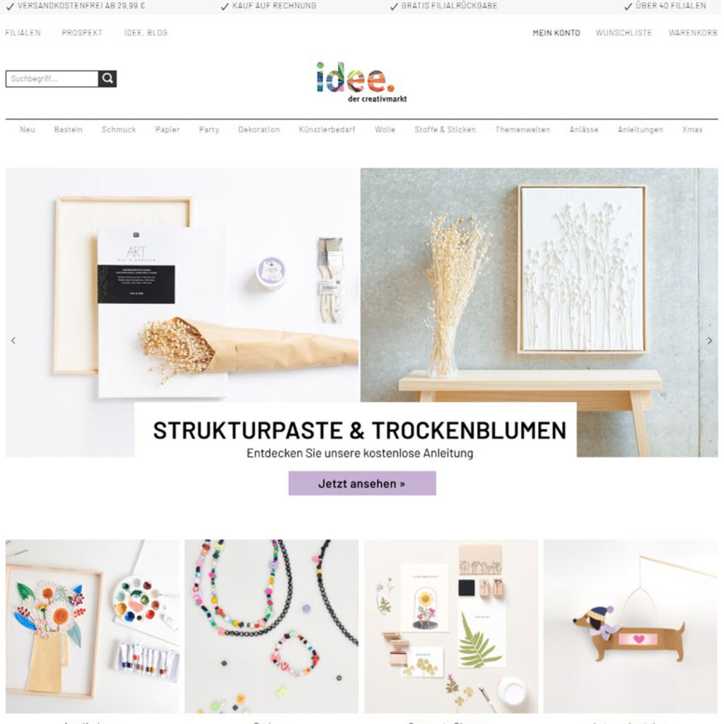 idee. Creativmarkt » Eine Marke der tap Holding Unternehmensgruppe